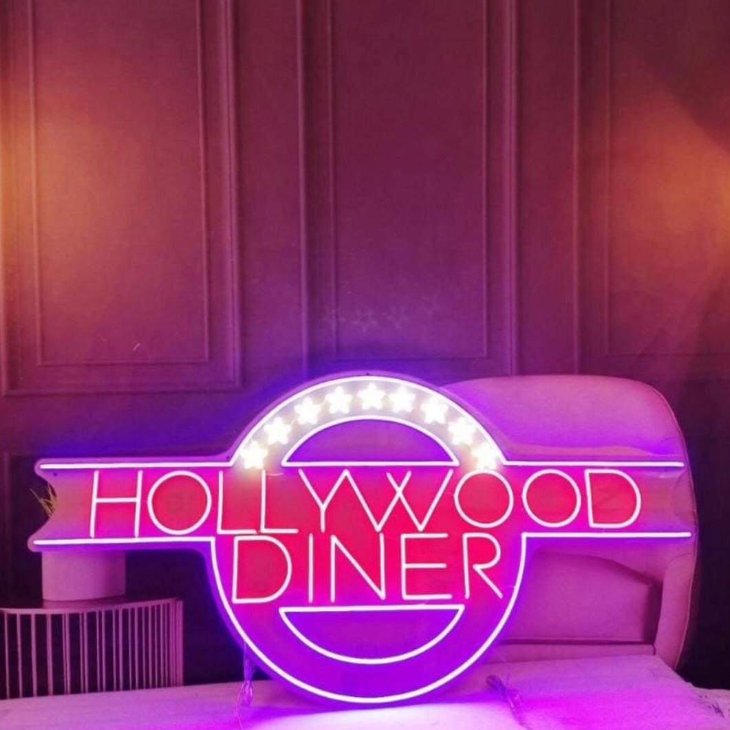 Hollywood Diner LED Neon Sign – WhatABirdie Neon